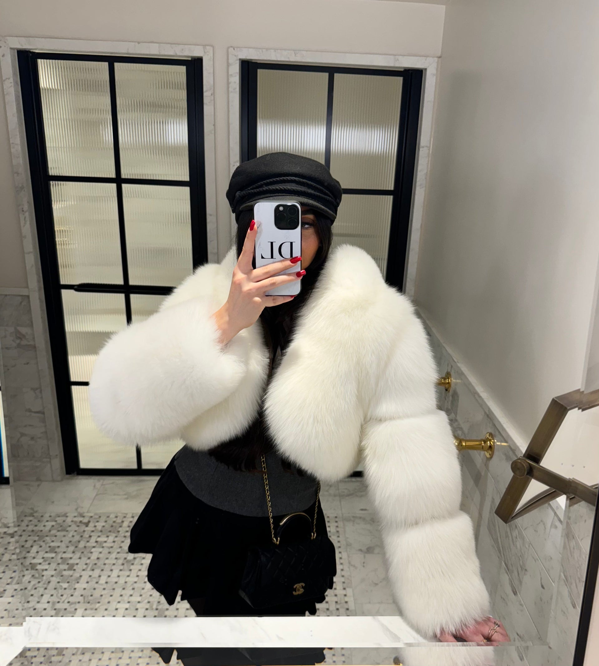 Straight Rows Cropped Collar Coat – Dolcie London