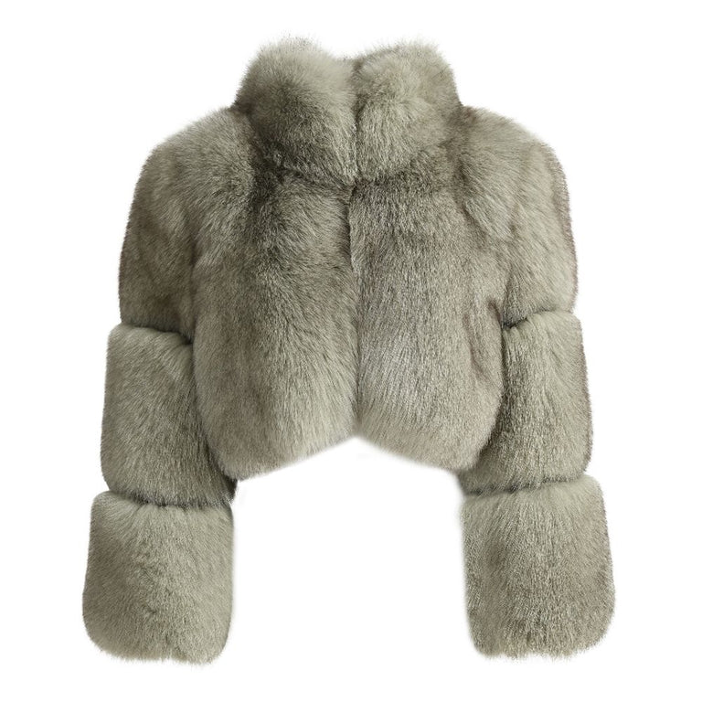Straight Rows Cropped Collar Coat – Dolcie London